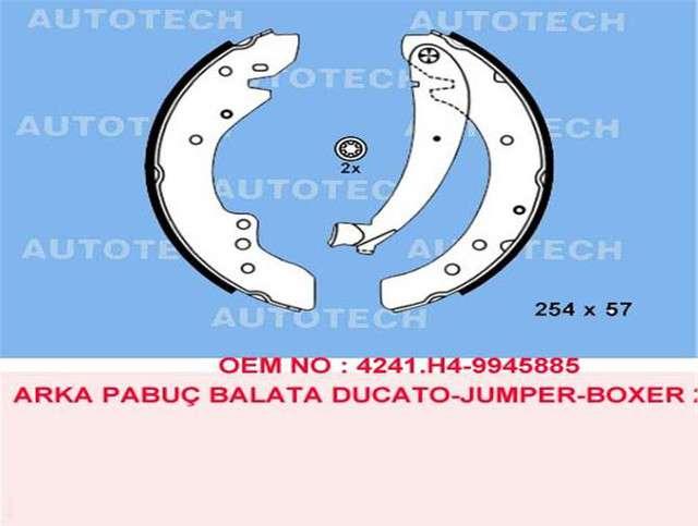ARKA PABUC BALATA BOXER 94-4.02 DUCATO 94- - AUTOTECH PB4040