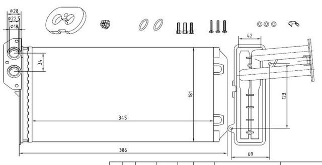 KALORIFER RADYATORU MEKANIK VW LT 97-07 - MGA 81176